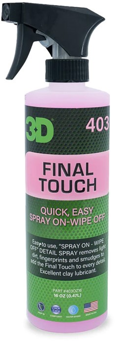 3D Final Touch Detailer Spray 16oz - 473ml | Waxworld