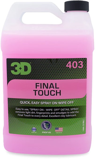 3D Final Touch Detailer Spray Gallon - 3780ml | Waxworld