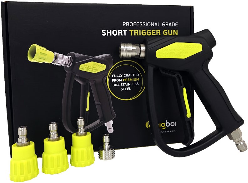 Bigboi Stainless Steel Short Trigger Gun + Nozzles voor WashR Pro of ...